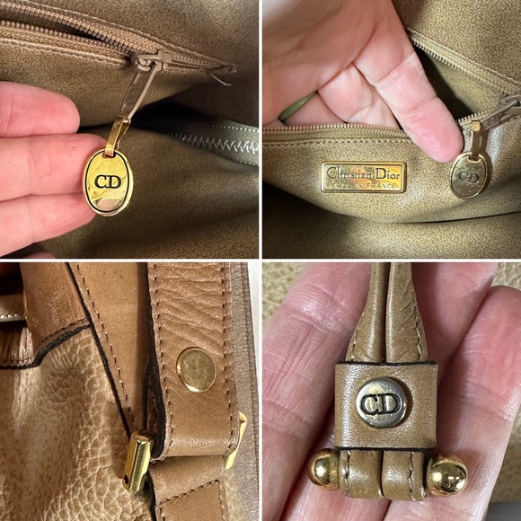 Dior | Bags | Christian Dior Pebbled Leather Bucket Bag Adjustable ...